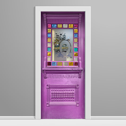 Custom printed vinyl door wraps