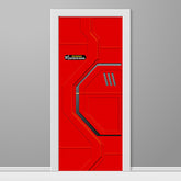 Custom printed vinyl door wraps
