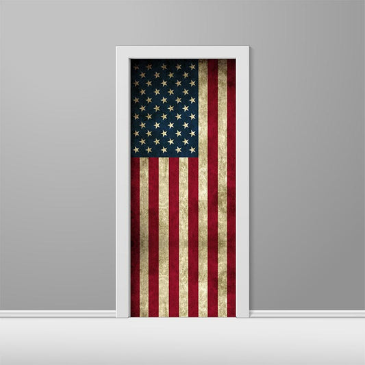 Custom printed vinyl door wraps